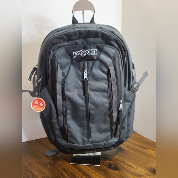 Jansport | Bags | Jansport Tilden Black And Grey Backpack With 5 Laptop ...